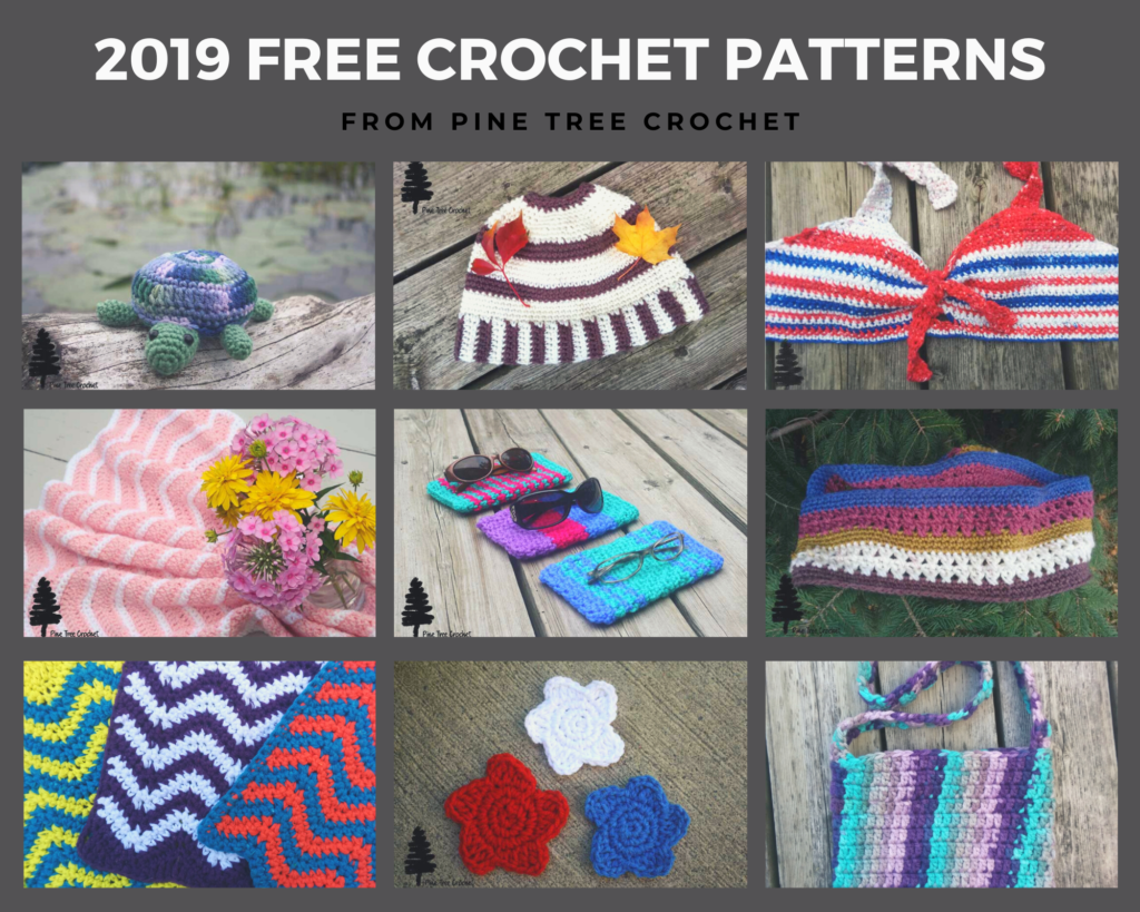 2019 Free Crochet Patterns from Pine Tree Crochet - Pine Tree Crochet